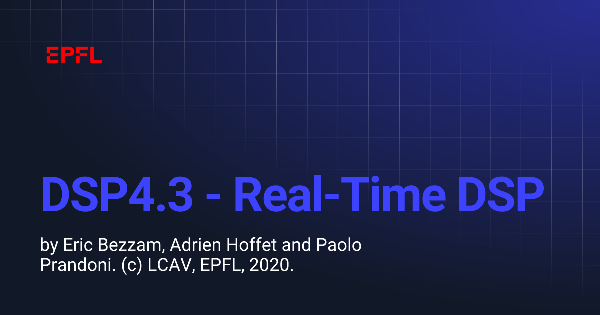 DSP4.3 - Real-Time DSP | mooc-hwlab