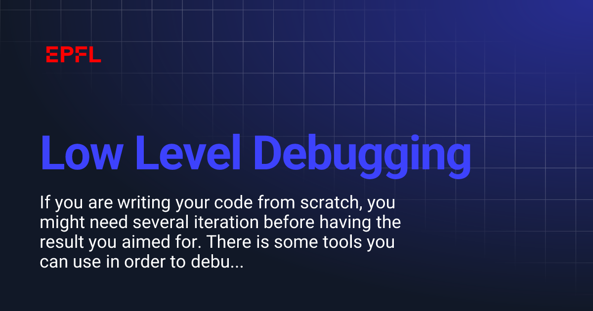 Low Level Debugging | mooc-hwlab